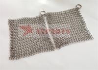 China 8x6 Inch Pot Pan SS 316 Square Round Kitchen Chain Mail Scrubber for sale