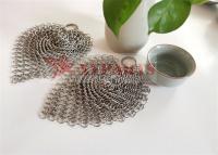 China Round Square Type Wire Mesh Stainless Steel Chainmail Scrubber for sale