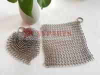 China Small Ring 8 In Chainmail Scrubber Dishcloth Cookware for sale