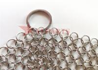 China Ring Mesh Screen Type 4 Inch 304 Kitchen Stainless Steel Chain Mail Scrubber Cleaner for sale