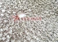 China Ring Mesh Screen Type 4 Inch 304 Kitchen Stainless Steel Chain Mail Scrubber Cleaner for sale