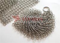 China Ring Mesh Screen Type 4 Inch 304 Kitchen Stainless Steel Chain Mail Scrubber Cleaner for sale