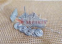 China Stamped Metal Steel 50mm Square Perforated Base Rock Wool Insulation Pins for sale