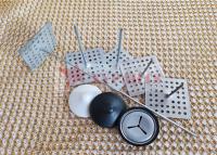 China Stamped Metal Steel 50mm Square Perforated Base Rock Wool Insulation Pins for sale