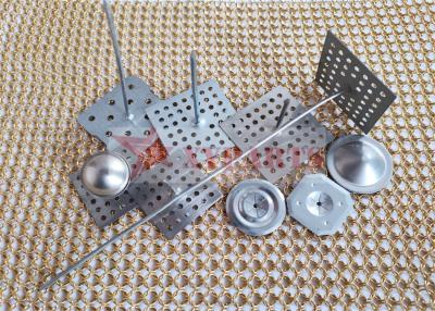 China 50mmx50mm Perforated Base Aluminum Pins For Installing Thermal Insulation Construction for sale