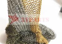 China Hotel Decor Chain Mail Ring Metal Mesh Curtain With PVD Colors for sale