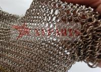 China Colorful Stainless Steel Round Ring Living Room Cabinet Metal Chain Mail Curtain for sale