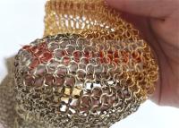 China Colorful Stainless Steel Round Ring Living Room Cabinet Metal Chain Mail Curtain for sale