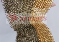 China Architectural Metal Round Ring Mesh Curtain With SS Eletroplating for sale