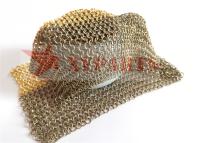 China Electroplating Bronze Color Metal Ring Mesh For Background Decoration for sale