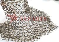 China Decorative Stainless Steel Metal Chain Mail Ring Mesh For Partition Curtain Wall for sale