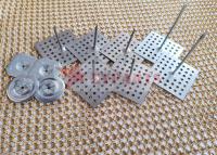 China 40mm Square Head Perforated Base Insulation Hangers For Fixing Fire Protection for sale