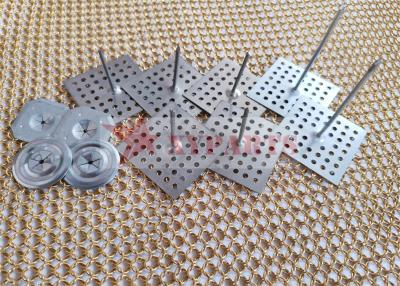 China 40mm Square Head Perforated Base Insulation Hangers For Fixing Fire Protection for sale