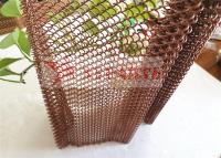 China 10mm Foldability Bronze Architectural Coil Wire Curtain For Stage Background for sale