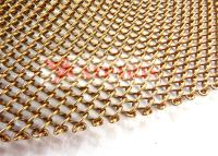 China 10mm Foldability Bronze Architectural Coil Wire Curtain For Stage Background for sale