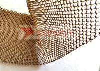 China 10mm Foldability Bronze Architectural Coil Wire Curtain For Stage Background for sale