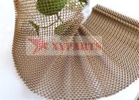 China Installtion System Gold Aluminum Mesh Curtain for sale