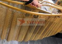 China Installtion System Gold Aluminum Mesh Curtain for sale