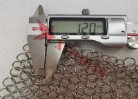 China SS304 SS316 Chain Mail Scrubber Round Square Shape For Kitchen Cleaning for sale