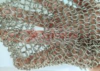 China Round Shape Stainless Steel Ring Mesh Chain Mail Scrubber For Kitchen Cleaning for sale