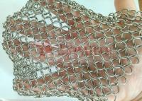 China 316 Stainless Steel Food Grade Kitchen Chainmail Scrubber For Cast Iron Cleaner for sale