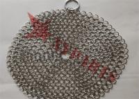 China Food Grade Chain Mail Cast Iron Skillet Cleaner Woven With 1.2mmx10mm Rings for sale