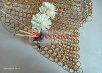 China 1.2mm Wire Golden Metal Ring Mesh Curtain For Interior Partition for sale