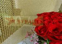 China 1.2mm Wire Golden Metal Ring Mesh Curtain For Interior Partition for sale