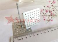 China Easy Bending Galvanized Steel Insulation Fasteners With Square Stamped Hole Base for sale