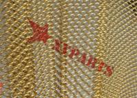 China Gold Color Flexible Metal Coil Drapery Mesh For Hotel Room Hanging Divider for sale