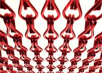 China Various Color Aluminum Chain Fly Screen For Hotel Divider for sale