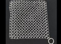 China Durable Anti Rust Chain Mail Pan Scrubber With 1.2mmx10mm Rings For Kitchen Cleaning for sale