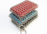 China Soap Shape Silicone & Chainmail Scrubbing Pad for sale