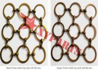 China Gold Color Ring Mesh Curtain Linked With 'S' Hook As Space Divider For Hotel Decoration for sale