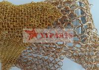 China 1.2*10mm Copper Chainmail Mesh Metal Ring Curtain for sale