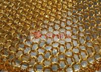 China 1.2*10mm Copper Chainmail Mesh Metal Ring Curtain for sale