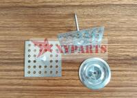 China 50X50mm Galvanized Perforated Base Insulation Hanger Pin With Self-Locking Washer for sale