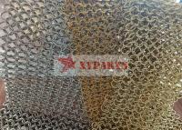 China 316 Stainless Steel Chainmail metal Ring Mesh For Space Partition for sale