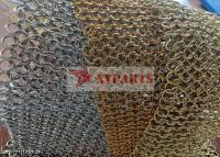 China Carbon Steel Round Ring Mesh For Shopping Mall Decoration for sale