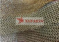 China 316 Stainless Steel Chainmail metal Ring Mesh For Space Partition for sale