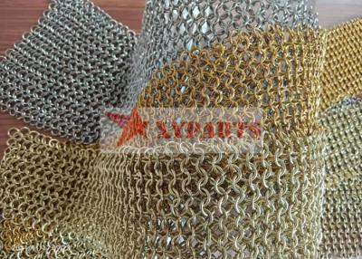 China 316 Stainless Steel Chainmail metal Ring Mesh For Space Partition for sale