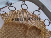 China Hanging Frame Electroplating Metal Ring Mesh For Decorative Partition for sale