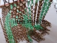 China 17mm Hook Length Aluminum Chain Curtain Decoration Huge Screen Bronze Color Room Separating for sale