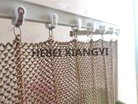 China 8m Length PVDF Wire Mesh Curtains Drop Light Weight Chain Link With Hanging Frame for sale