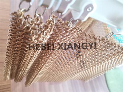China Bronze Color 8mm Metal Mesh Curtain Flexible Aluminum Coil Interior Ceiling Decoration for sale