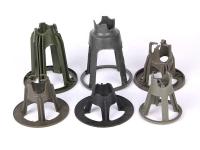 China Customized Abs Dome Cap Plastic Chair Spacer 50 / 65mm Concrete Rebar for sale