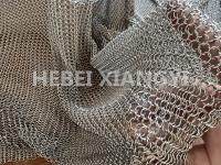China 7mm Metal Coil Drapery Weld Stainless Steel Chain Link Ring Chainmail Decorative for sale