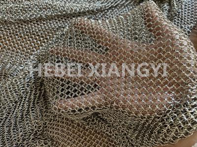 China Weld 316 Stainless Steel Ring Mesh Curtain For Decoration Interior Design Chain for sale