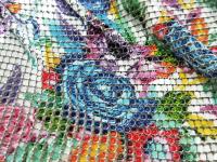 China Rhombus Print Chainmail Mesh Fabric Metallic Cloth Metal Aluminum Curtain for sale