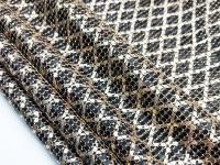 China Rhombus Print Chainmail Mesh Fabric Metallic Cloth Metal Aluminum Curtain for sale